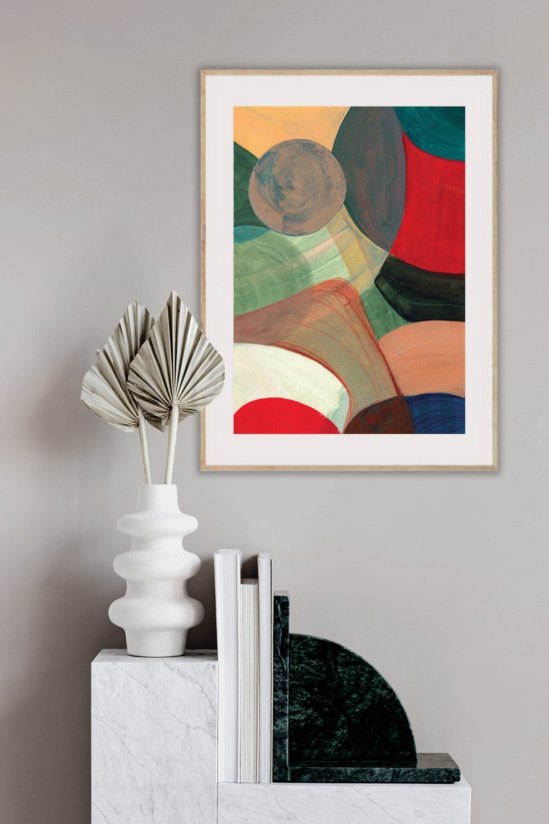 Modern Colorful Abstract Art Vibrant Color Blocking art | Etsy