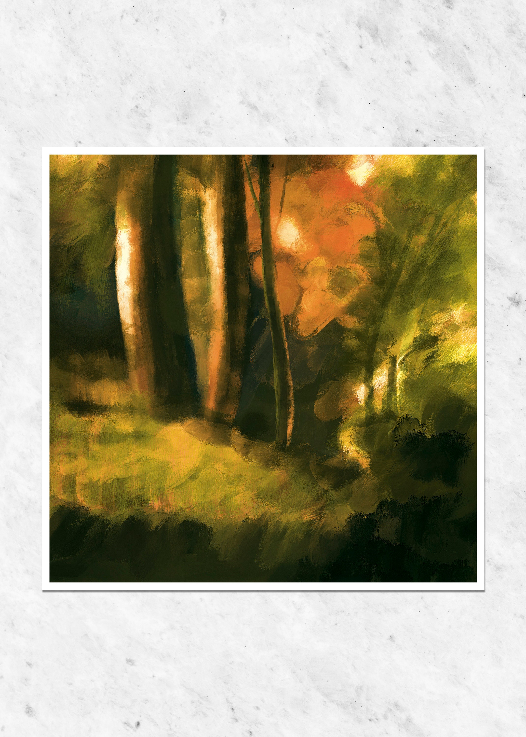 Forest Print Set of 2 Forest Landscape Print Abstract - Etsy