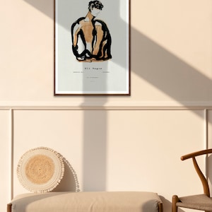 Minimalist Scandinavian Print, Man Body Line Drawing, Abstract Male ...