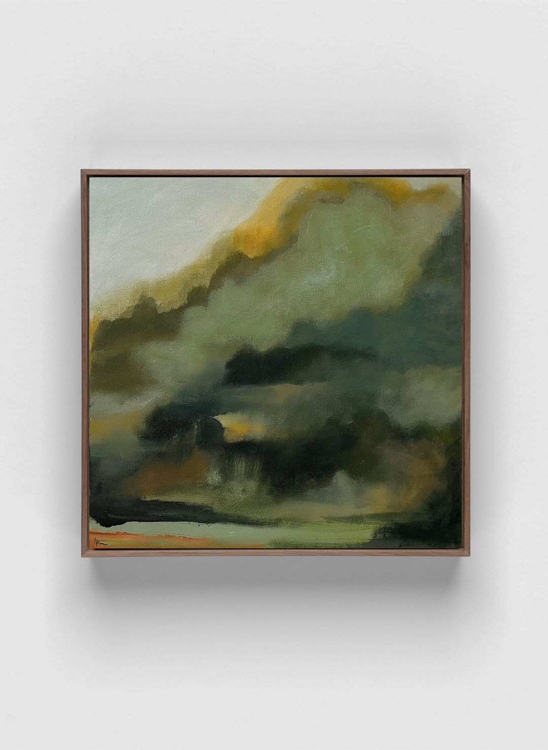 Original Square Landscape Painting Size 20 X 20, Square Canvas ...