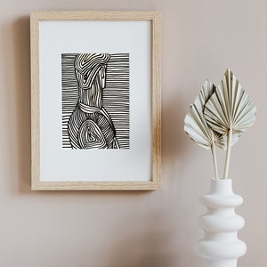 Man Body Line Drawing, Male Figure Art, Abstract Masculine Figure Line ...