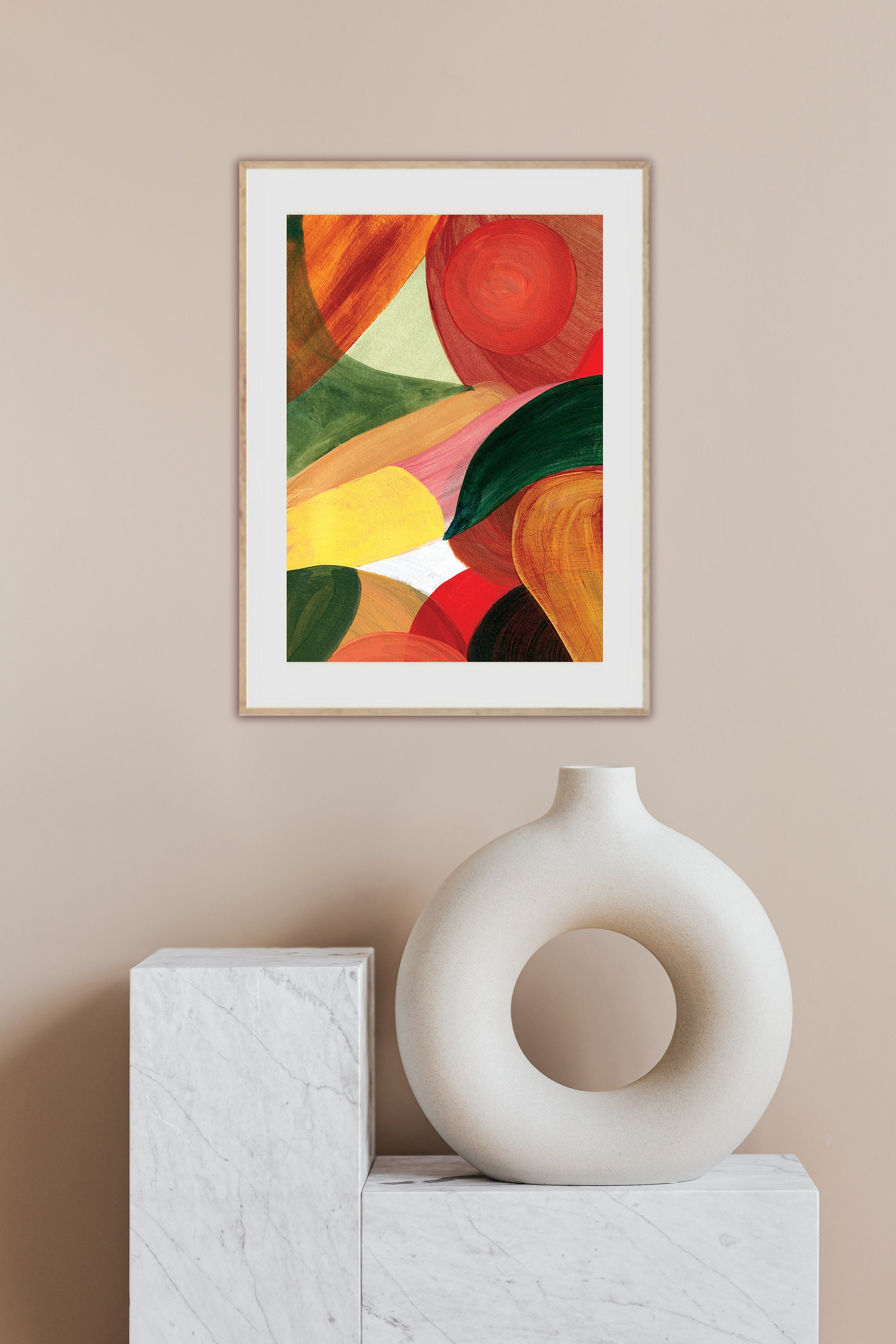 Colorful and Bold Abstract Art Print Stylish Contemporary Oil | Etsy