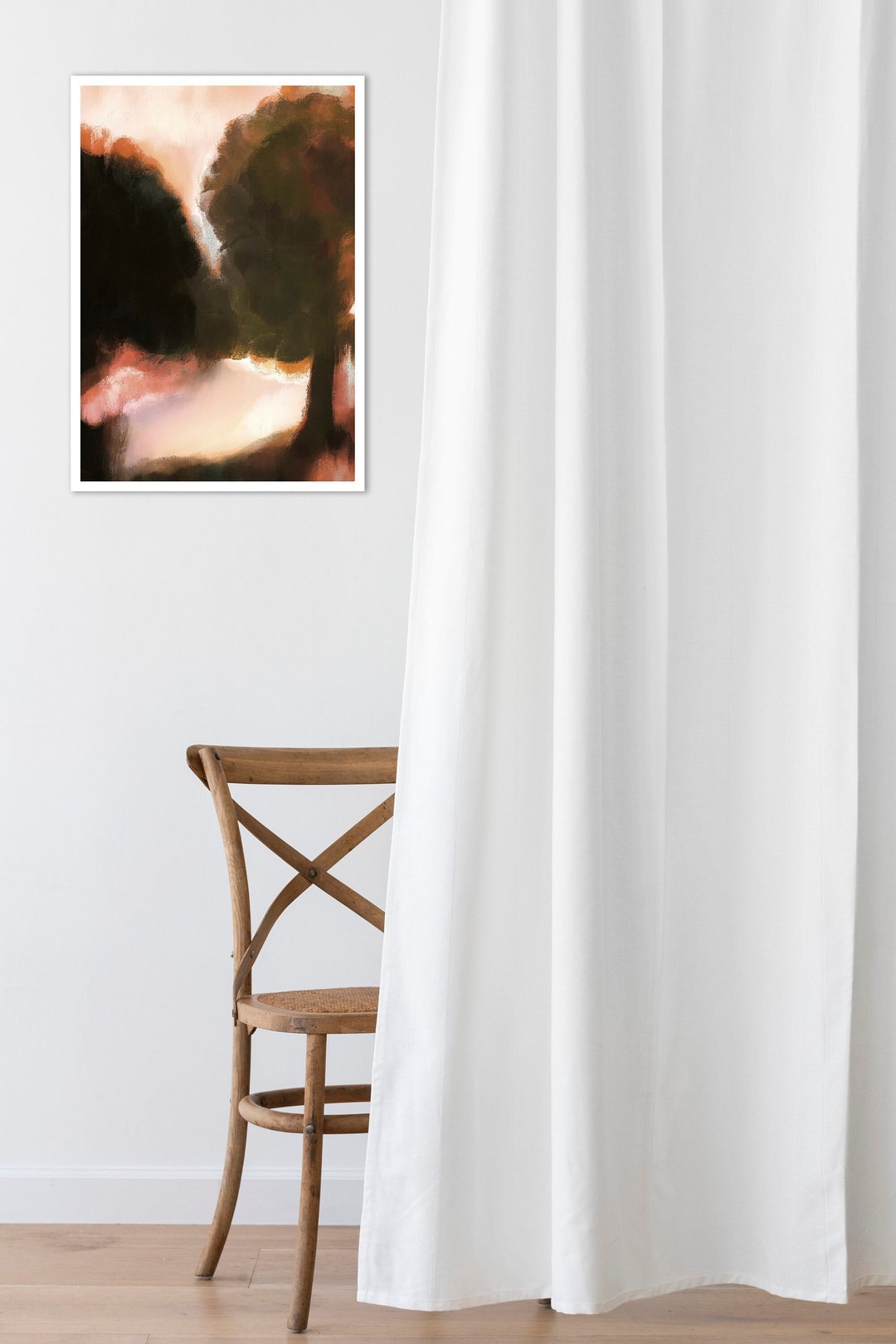 Calm Nature Wall Art, Peaceful Forest, Peaceful Minimalist Landscape ...