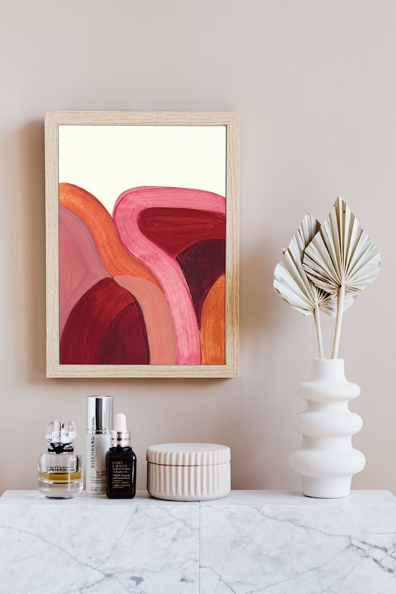 Burnt Sienna Abstract Art Paintings