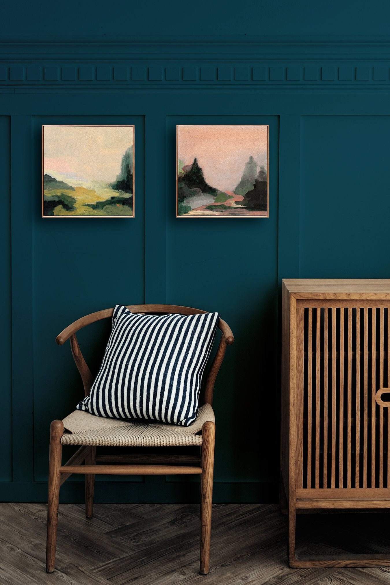 Set of 2 Landscape Print Set of Two Landscape Painting | Etsy