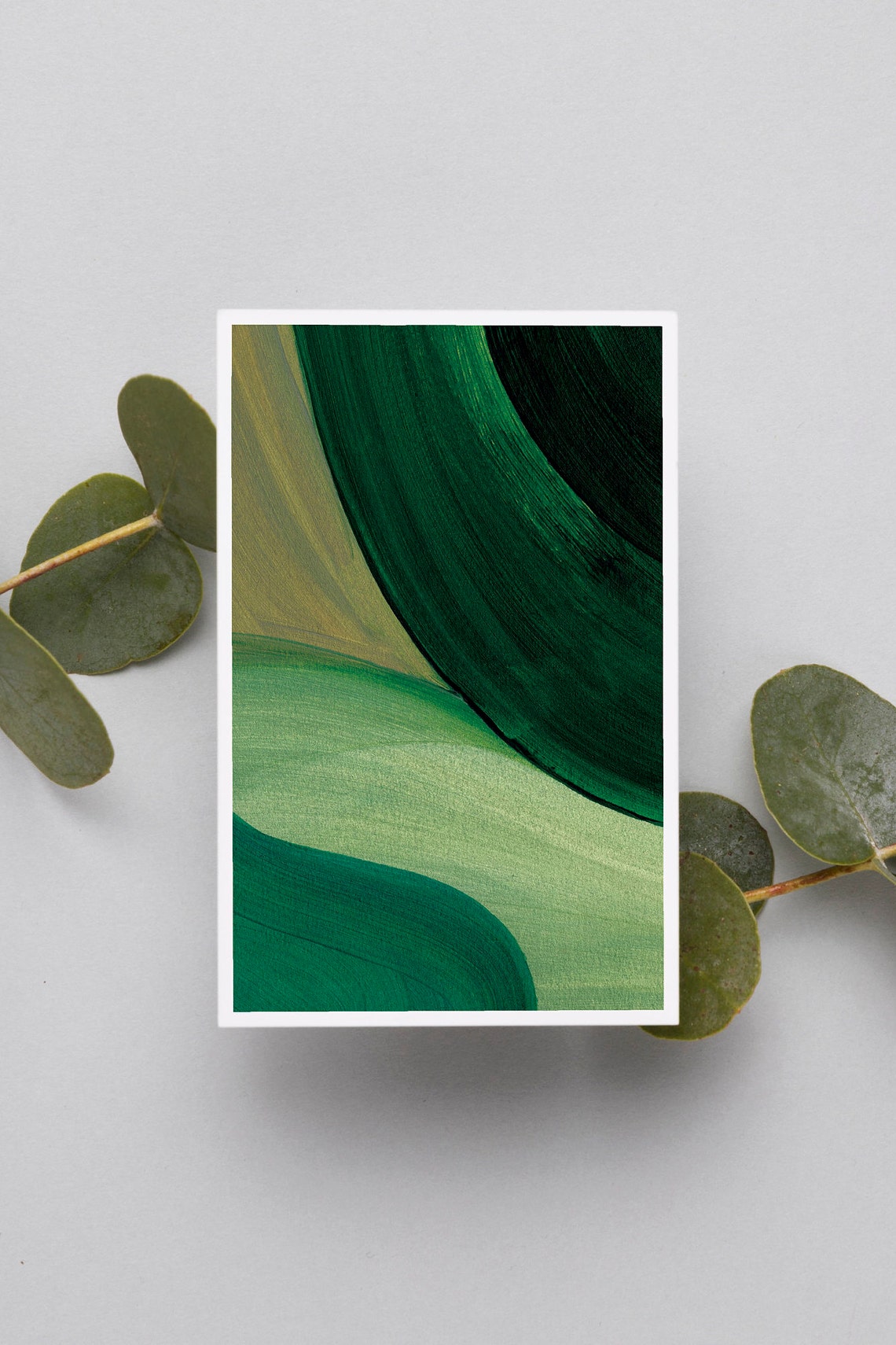 Emerald Green Print Set Abstract Art Print Set of 2 | Etsy