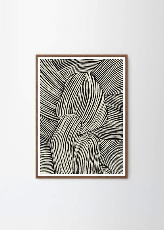 Line Art Drawing Abstract Line Art Female Line Art Aesthetic | Etsy