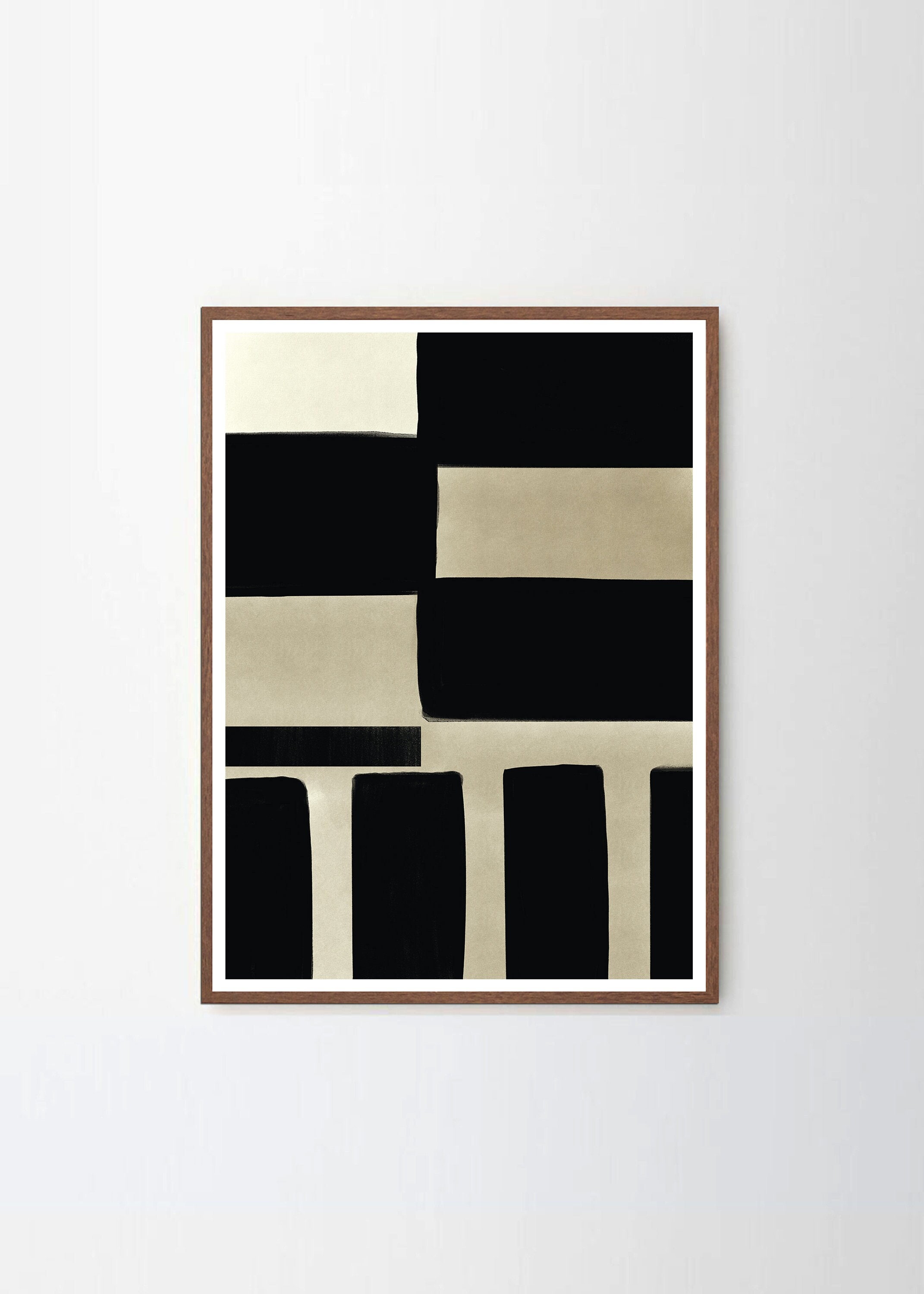 Black and White Stripe Minimalist Art Print Simple Black and | Etsy