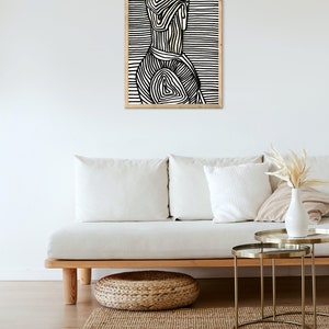 Man Body Line Drawing, Male Figure Art, Abstract Masculine Figure Line ...