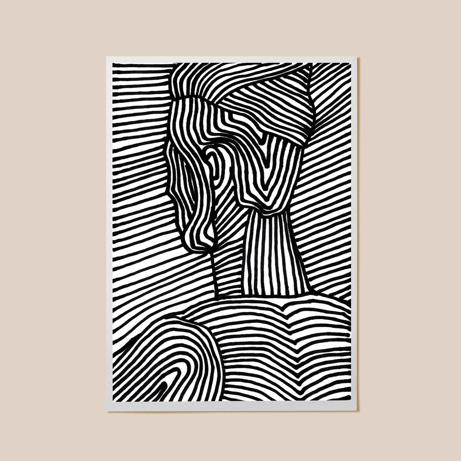 Man Body Line Drawing Male Figure Art Abstract Masculine - Etsy