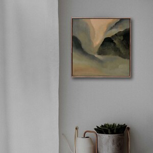Original Square Abstract Landscape Painting: Borneo Rainforest Art (20 ...