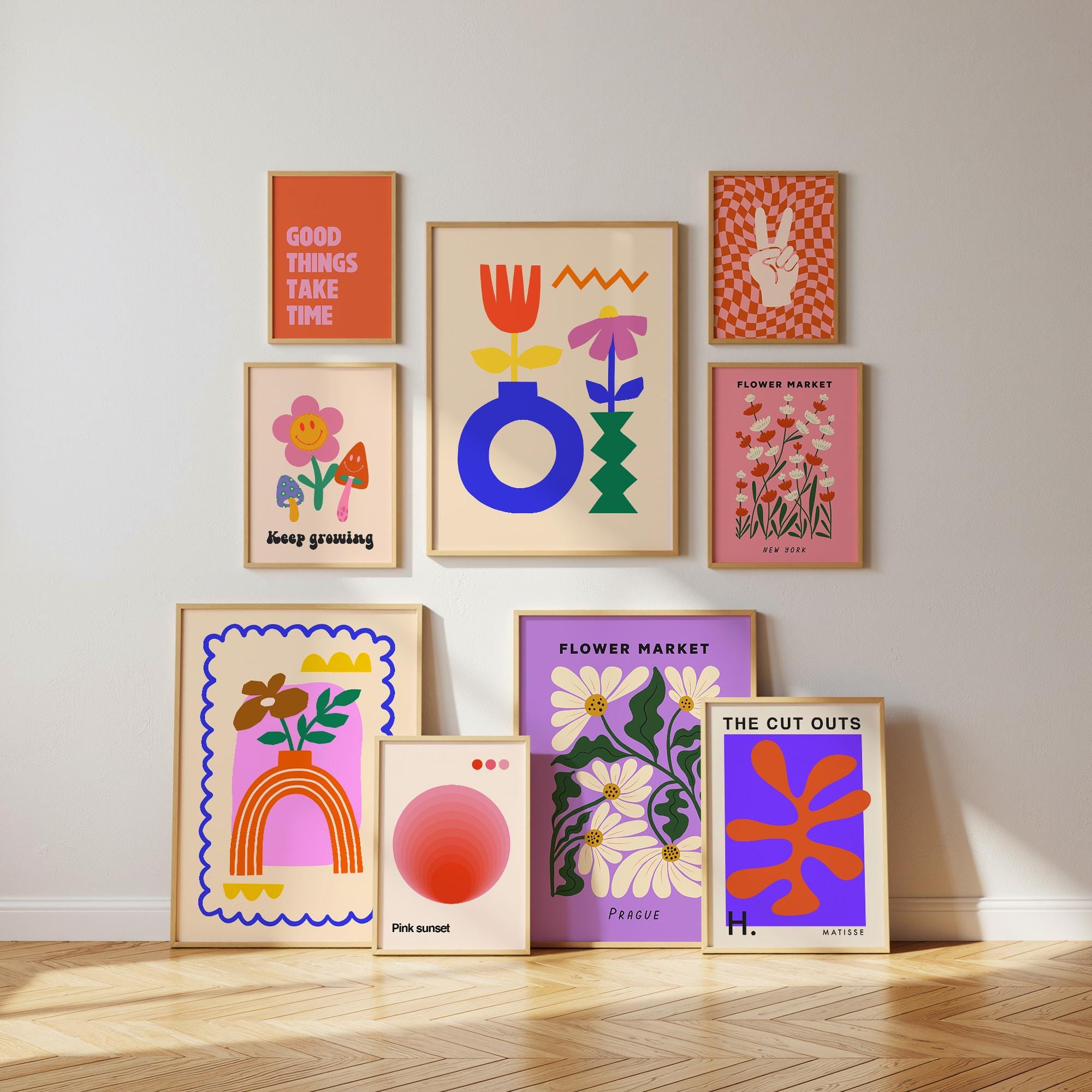 Retro Dopamine Poster Cool Preppy Wall Art Maximalist Prints Groovy ...