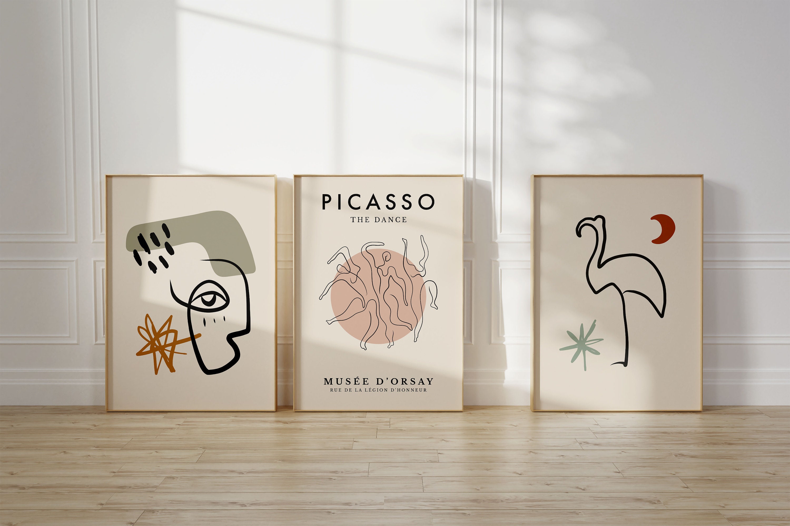 Picasso Gallery Wall Set of 6 Exhibition Posters and Eclectic - Etsy
