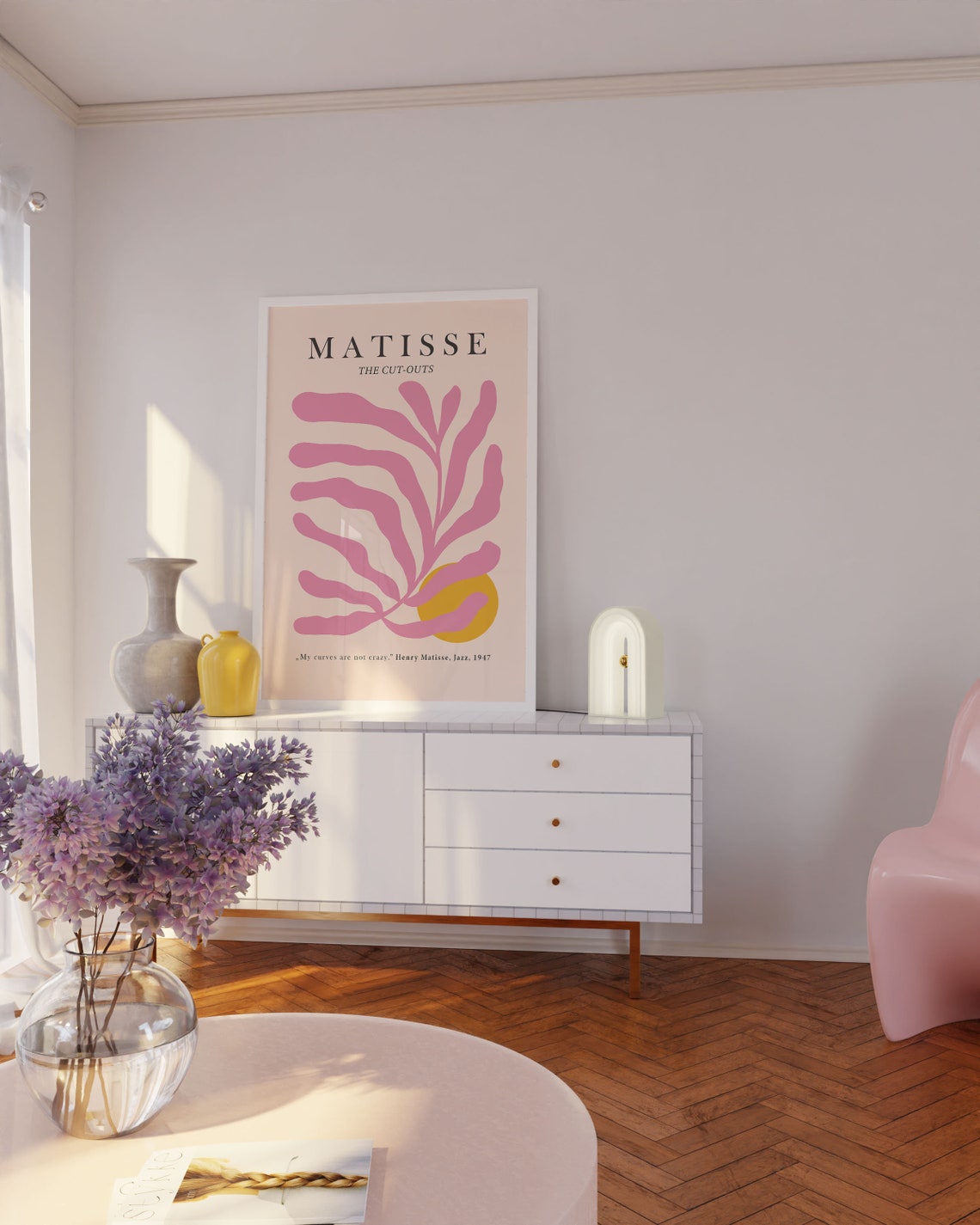 Henry Matisse Pink and Orange Print, Printable Exhibition Poster, Funky ...