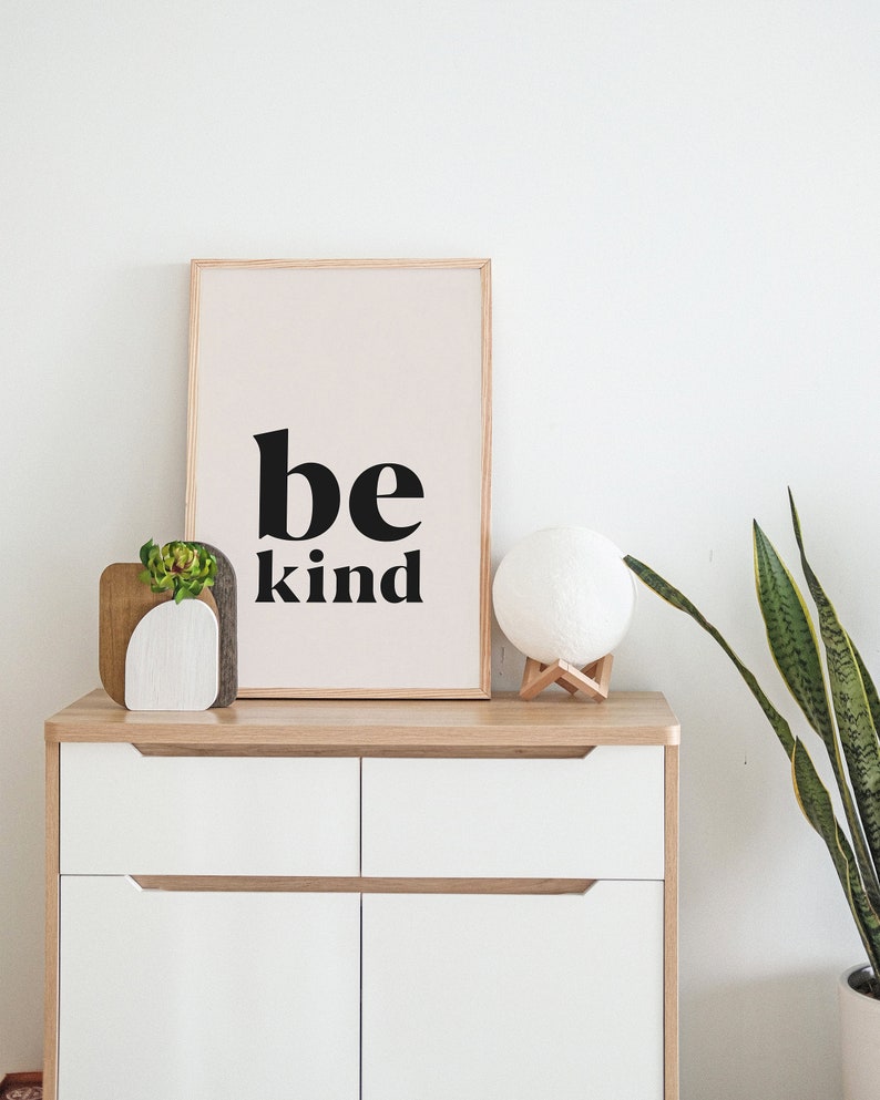 Be Kind Quote Printable Wall Art With Quote Kind Wall Art - Etsy