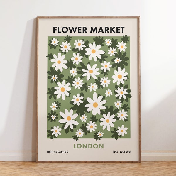 London Flower Market Print - Etsy