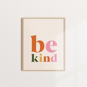 Be Kind Quote, Printable Wall Art With Quote, Digital Print ...
