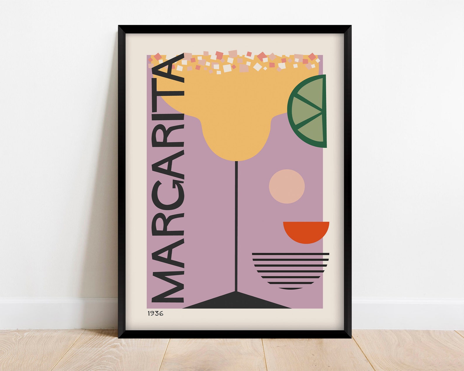 Cocktail Print Set of 6 Retro Colorful Pastel Poster Digital - Etsy