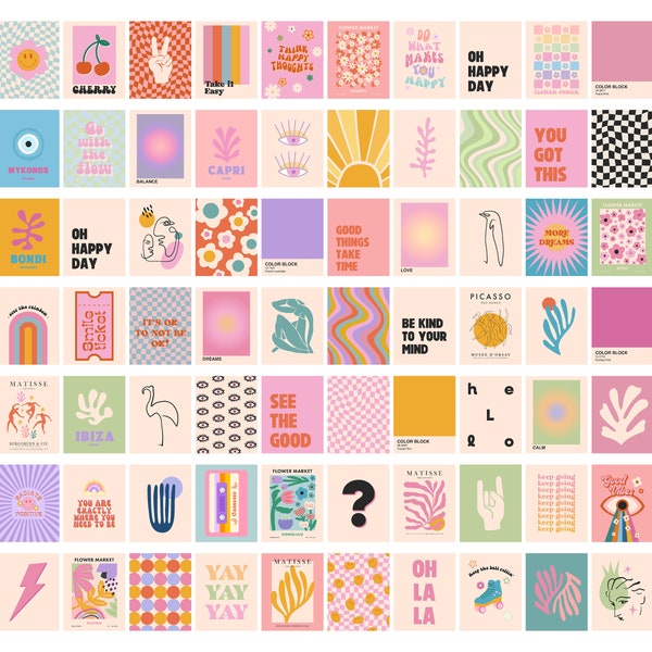 Retro Wall Collage Kit - Etsy