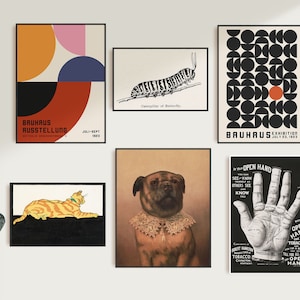 Maximalist Gallery Wall Set, Eclectic Quirky Wall Art, Printable ...