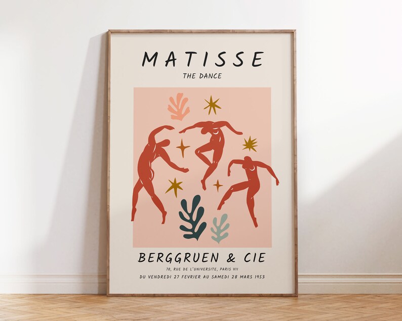 Henri Matisse the Dance Print, Abstract Exhibition Poster, Earth Tone ...