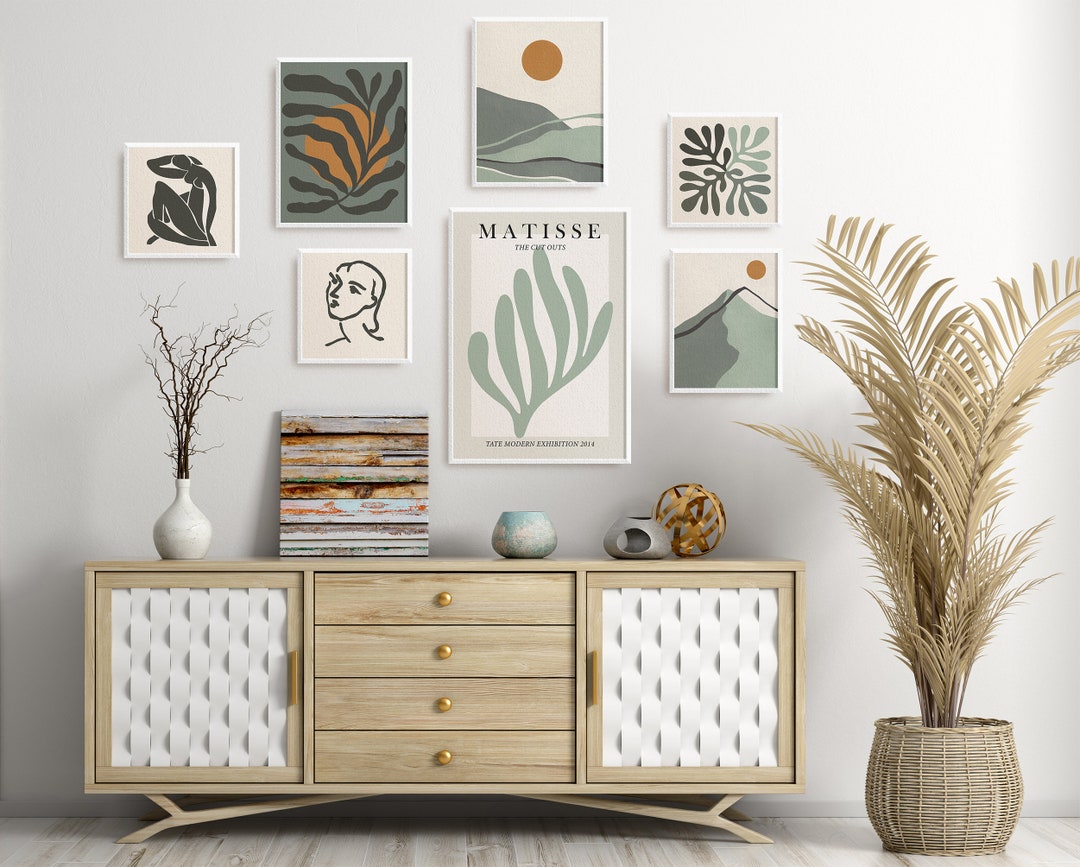 Boho Gallery Wall Set, Matisse Exhibition Poster, Boho Abstract Desert ...