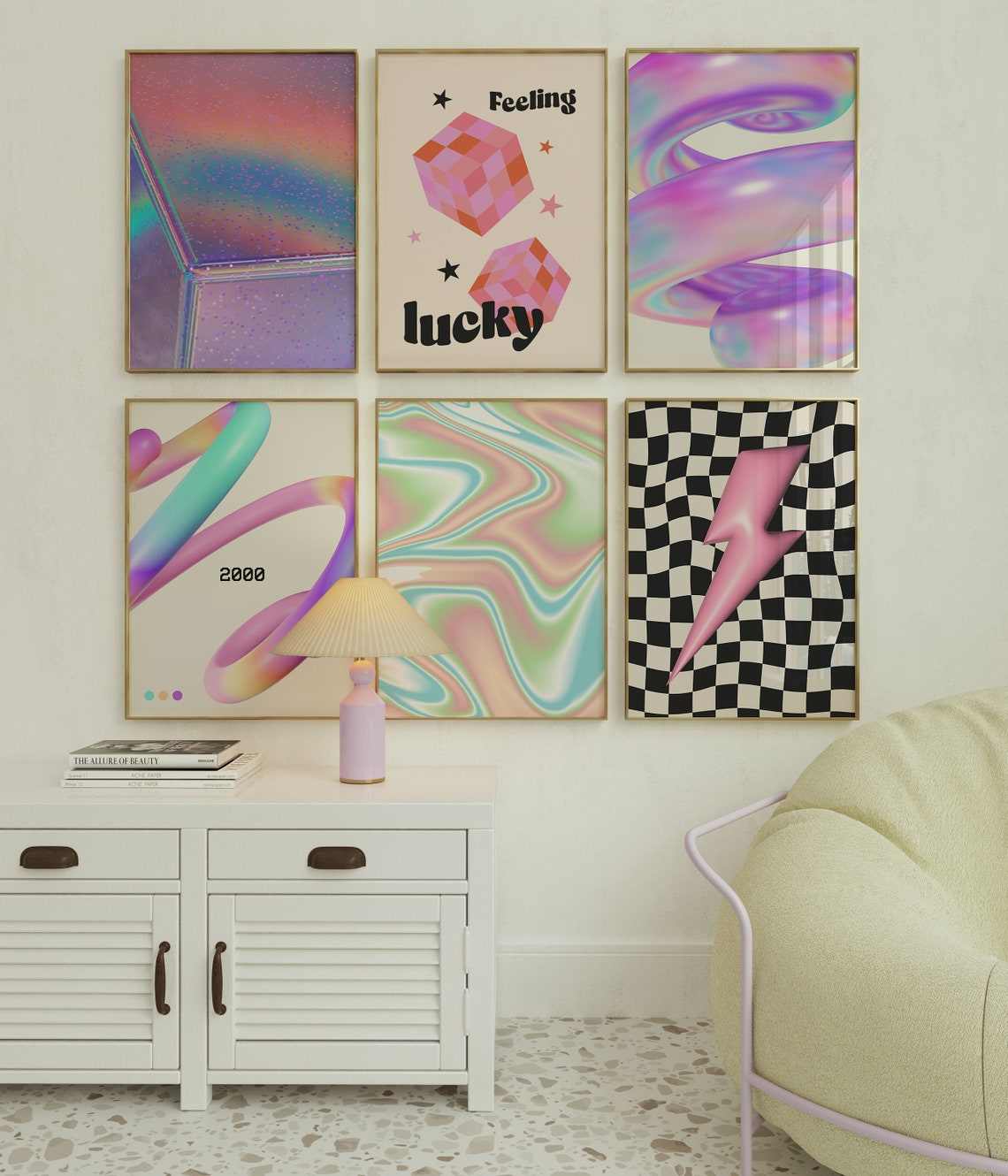 Y2K Funky Wall Art Set, 2000s Aesthetic Posters, Preppy Stuff Room ...