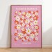 Funky Pink Wall Art Set of 6 Prints Groovy Checkered Decor - Etsy
