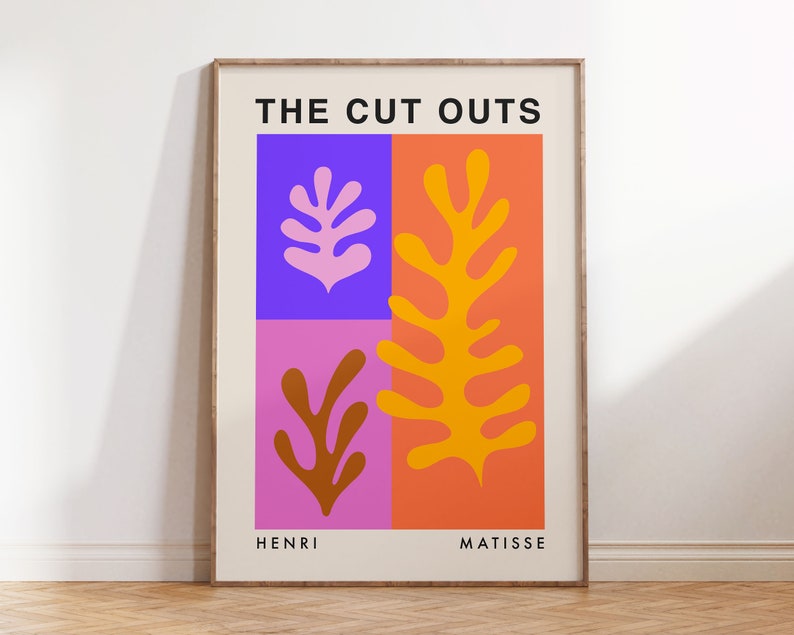Henri Matisse Cut Outs Print, Eclectic Colorful Wall Art, Abstract ...
