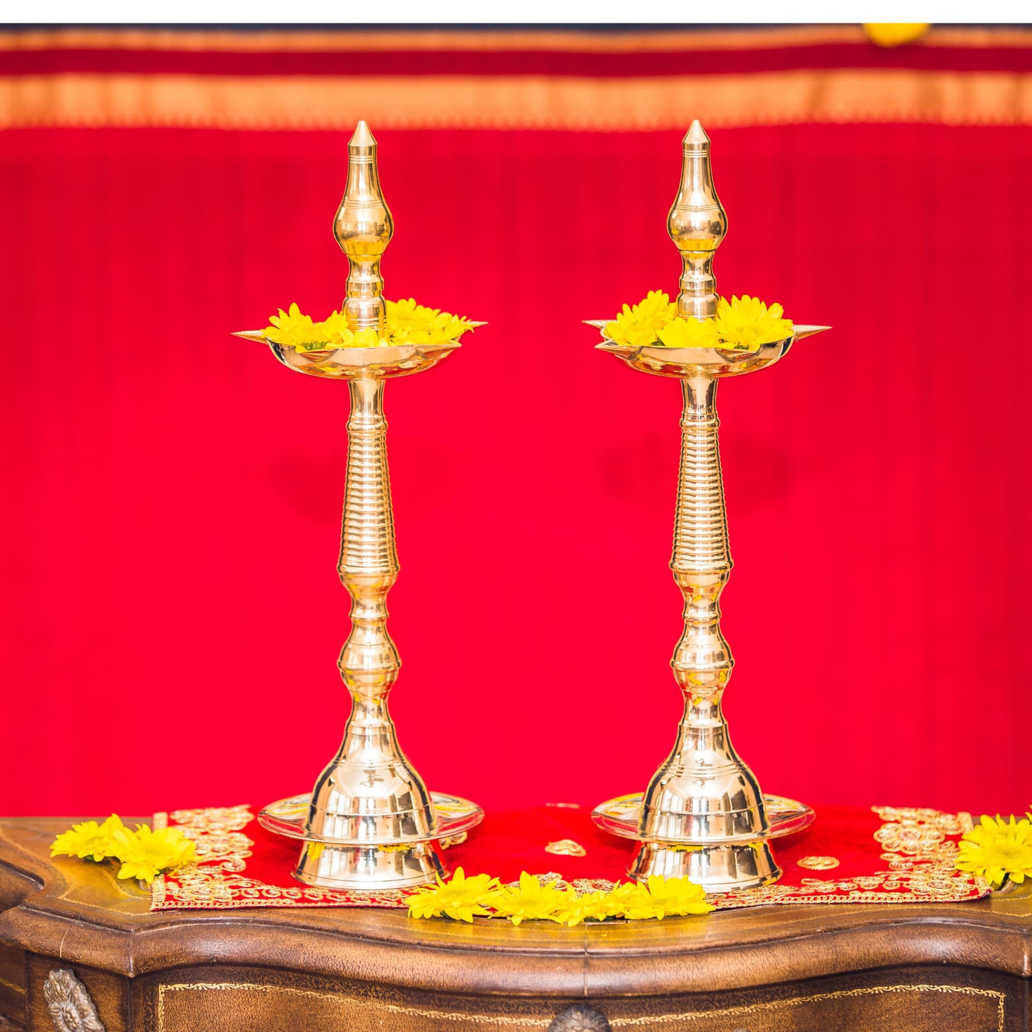 2 Ct Kerala Samai Diya Brass Oil Diya With Base Diwali - Etsy