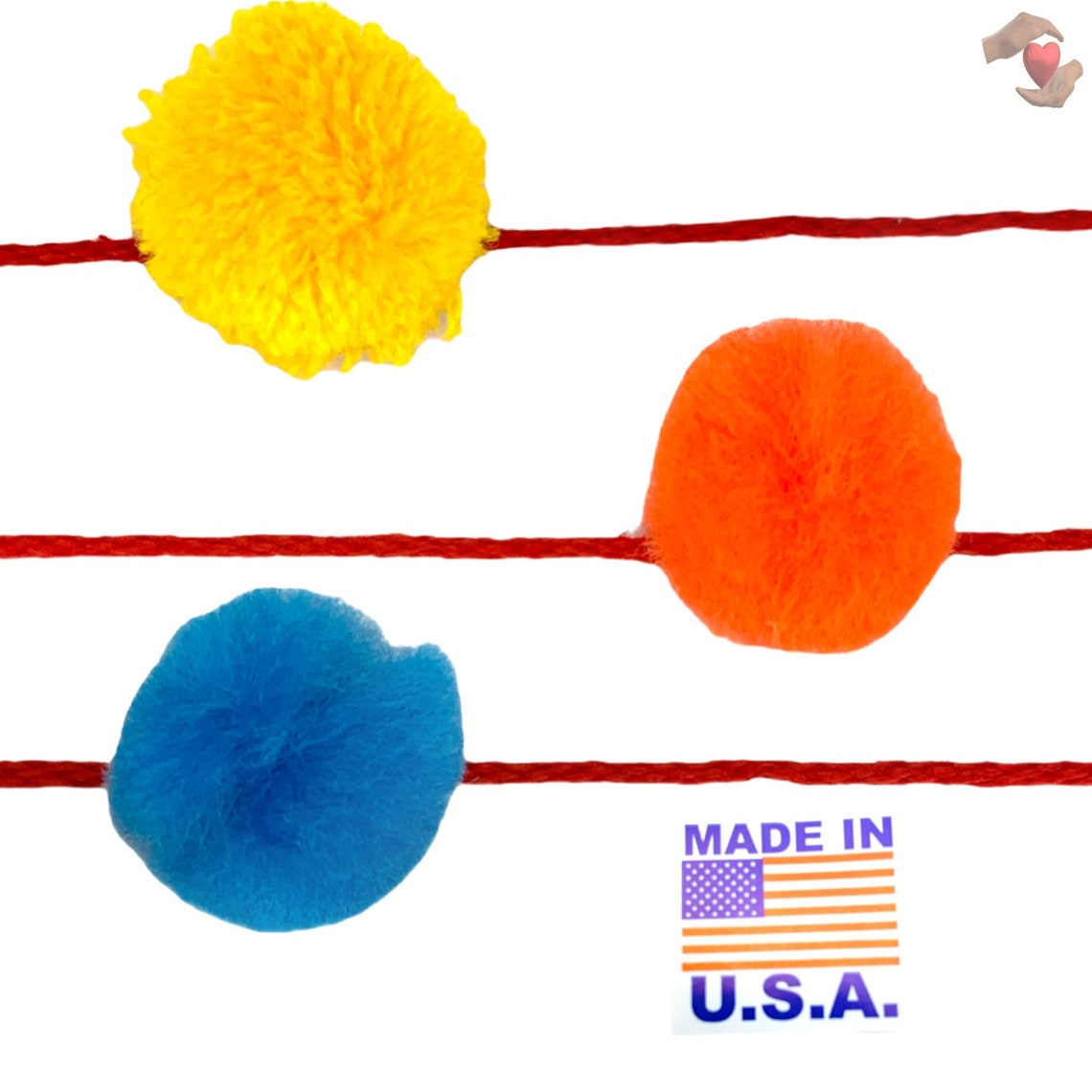 POM POM Rakhi for brother traditional Indian rakhi Designer | Etsy