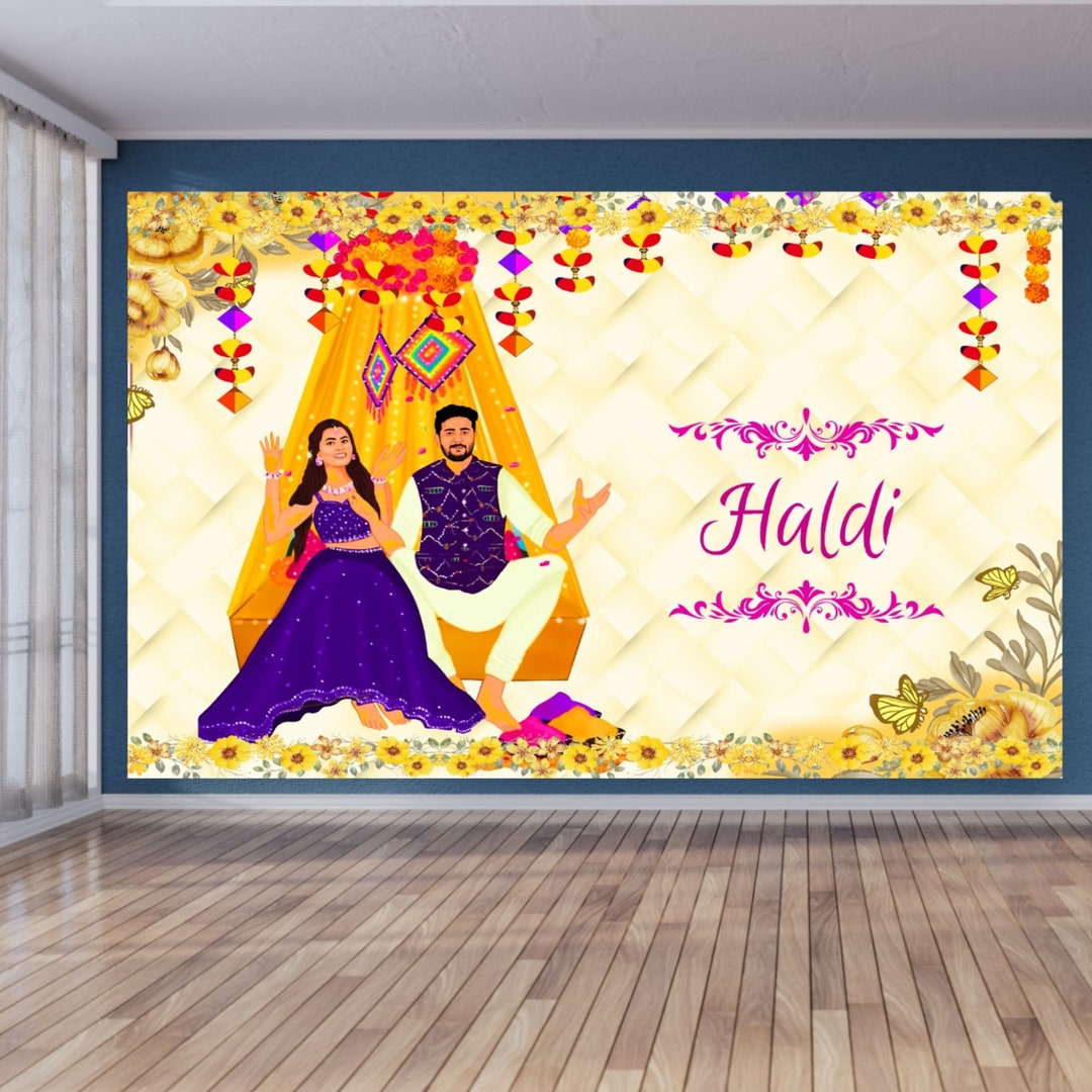 Haldi Ceremony Backdrop Haldi Banner Haldi Celebration - Etsy UK