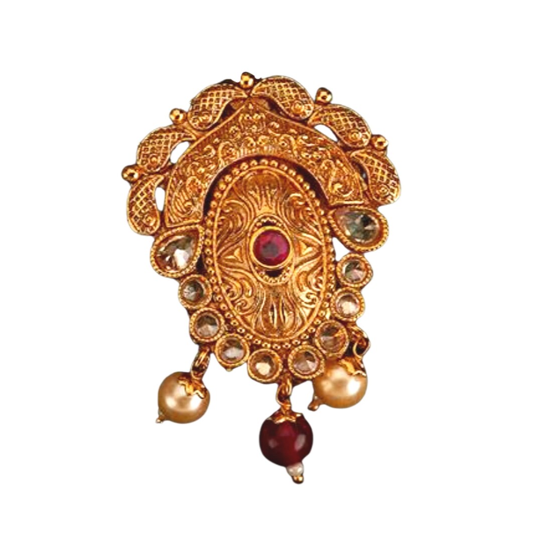 Golden Indian Women Gold Saree Brooch, Brooches Pakistani Jewellry ...