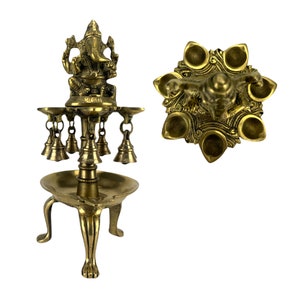 Ganesh Brass Oil Tall Diya Diya for Home Decor Samai Diya - Etsy