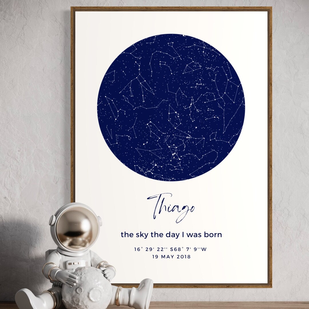 My Star Map Sky Map Custom Print Digital Print Wall - Etsy