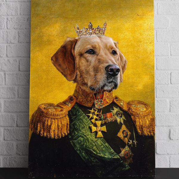 Custom Pet Royalty Painting - Etsy