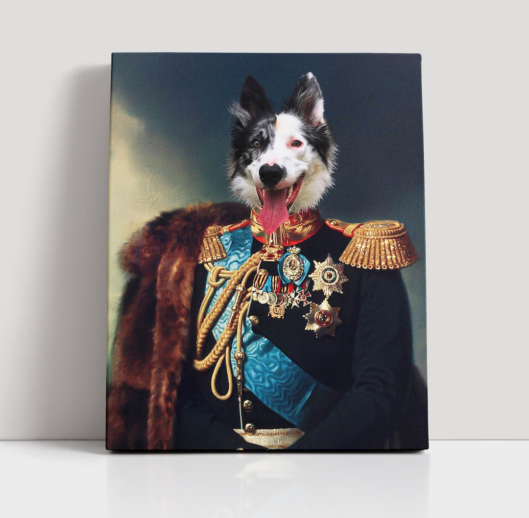 Custom Pet Portrait of Royalty From Photo to Excellent Art, Renaissance ...