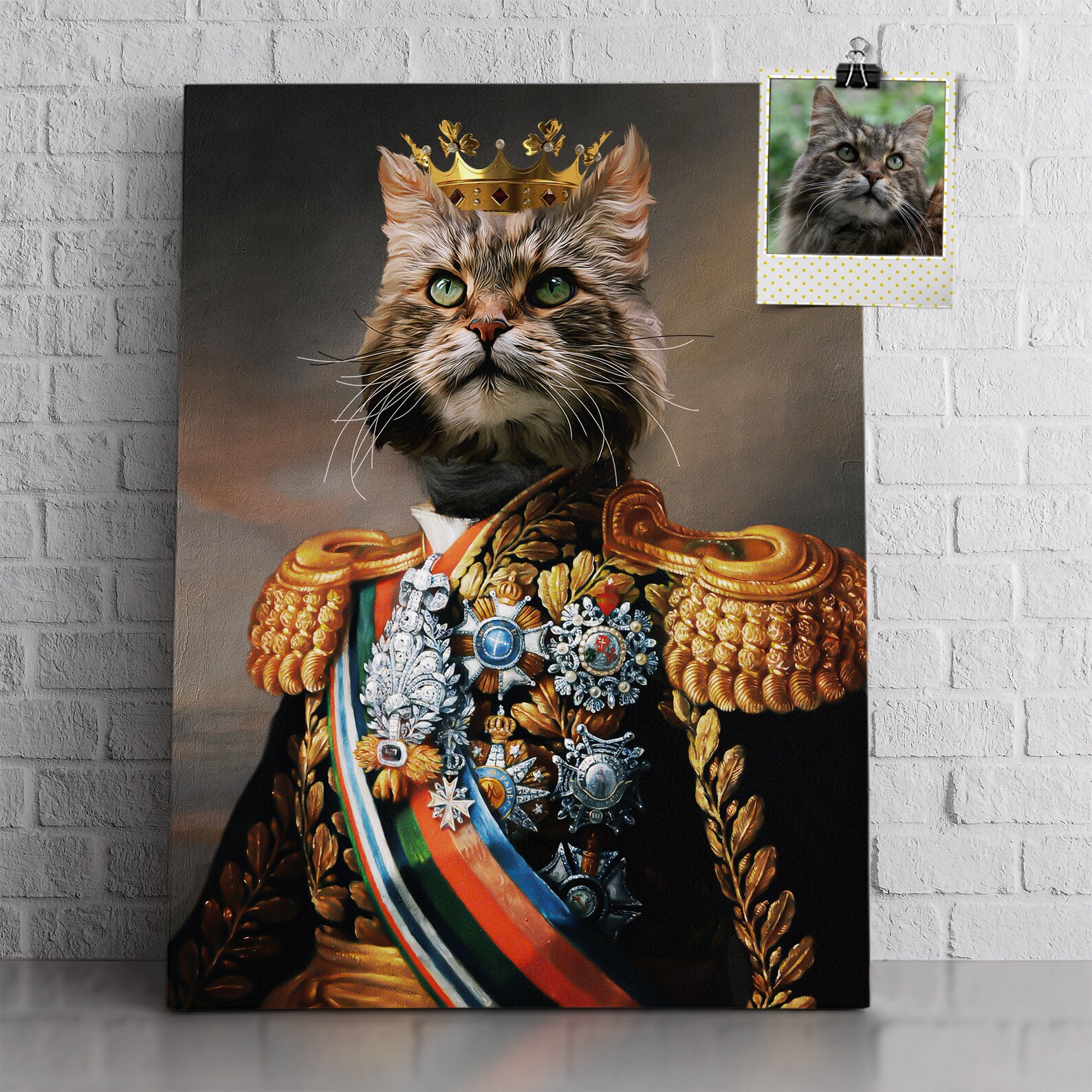 Custom Pet Portraits Royalty Cat Portrait From Photo Cat - Etsy