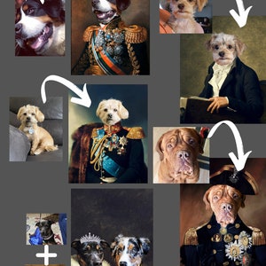 Royal Dog Portrait King Custom Painting With Pet Animal - Etsy