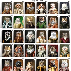 Custom Pet Portraits Royalty, Cat Portrait From Photo, Cat Portrait ...