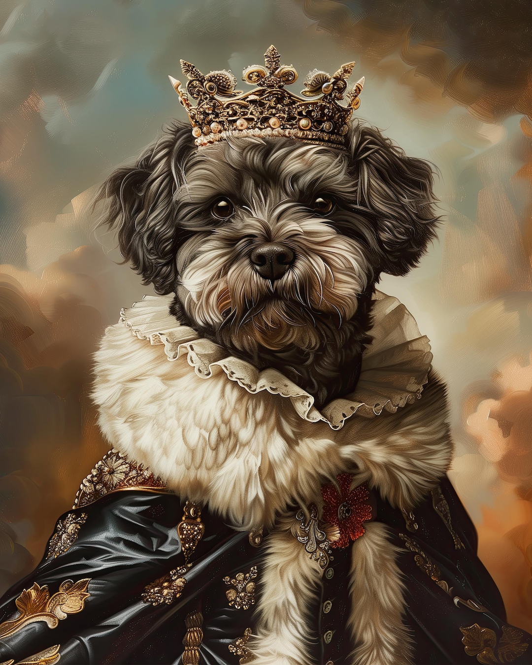 Regal Pet Portrait,commender Pet Portrait,king Pet Portrait, Custom Dog ...