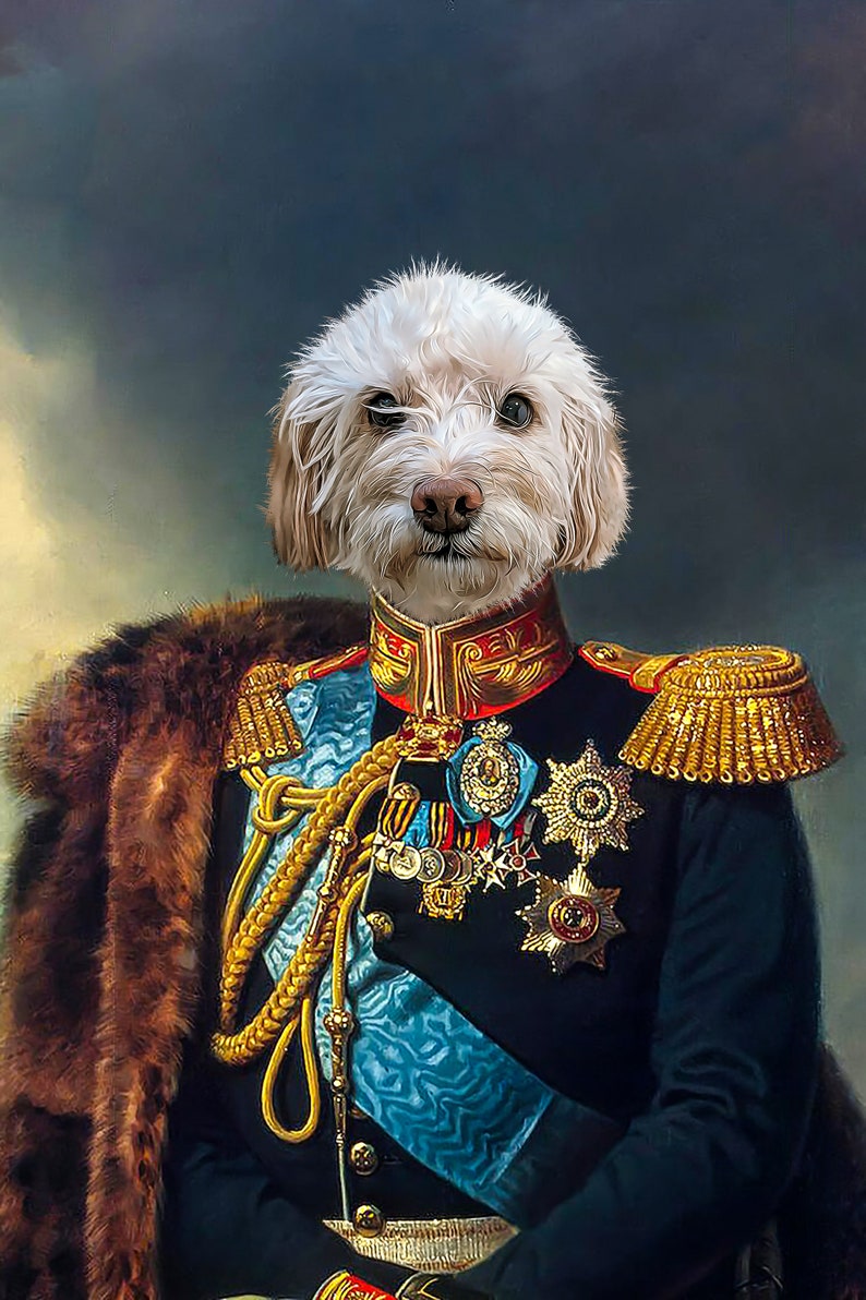 Custom Pet Portrait of Royalty From Photo to Excellent Art - Etsy