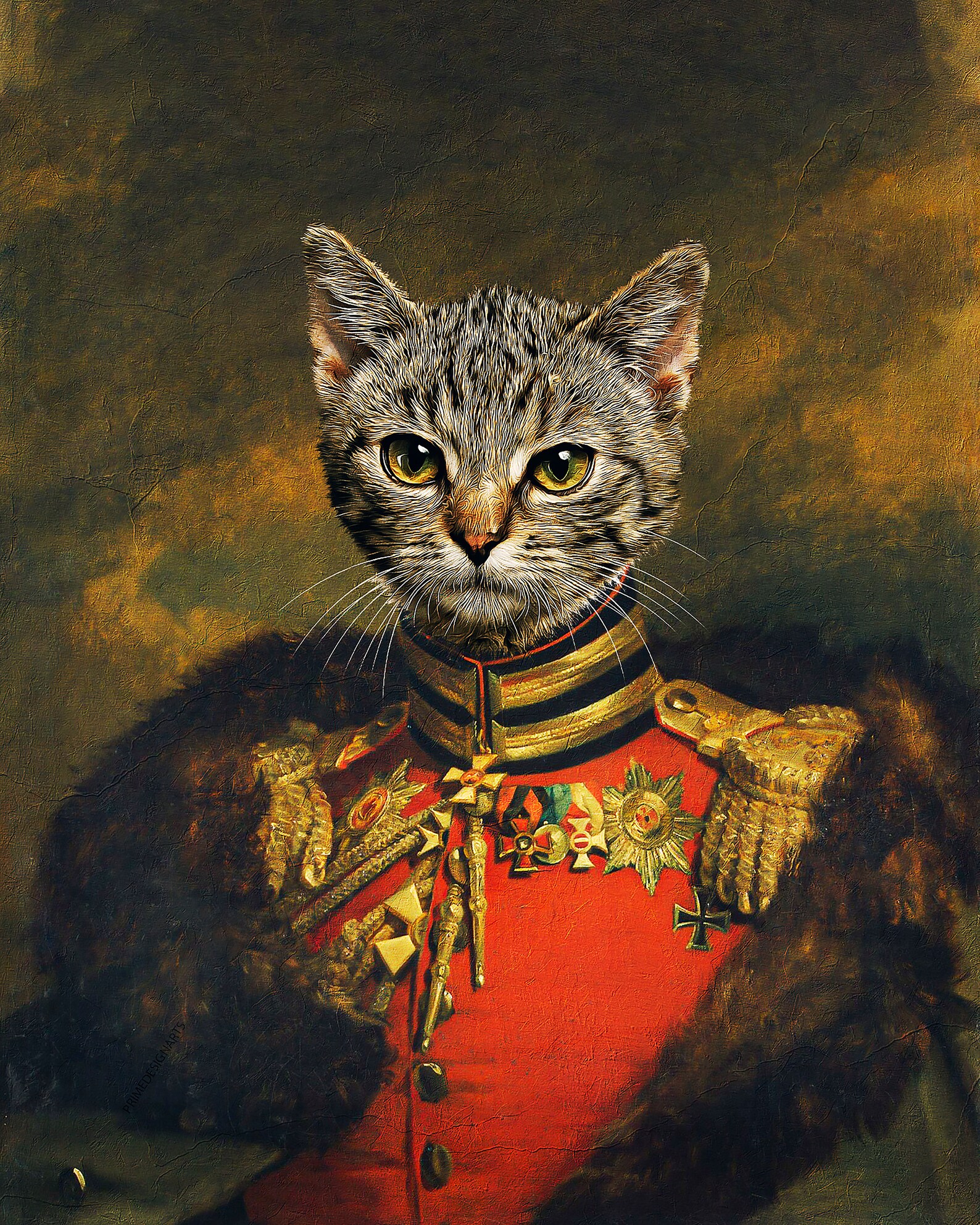 Custom Pet Portraits Royalty Cat Portrait From Photo Cat - Etsy UK