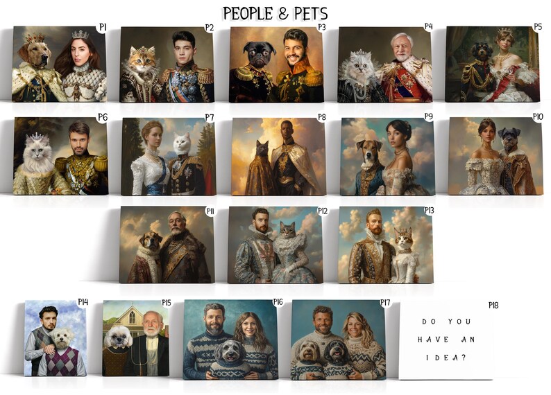 Custom Human and Dog Portrait Funny Gift for Grandma Awkward Family ...
