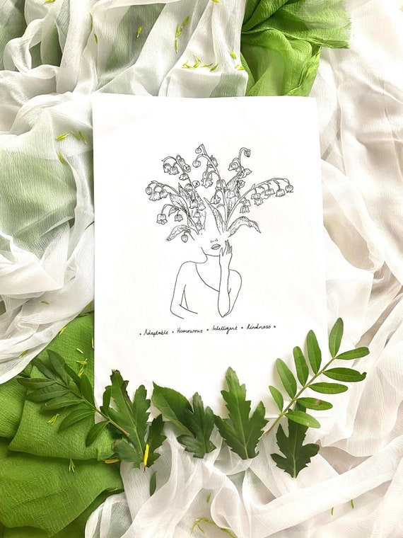 May birth month flower wall art print Birthday gift wall | Etsy