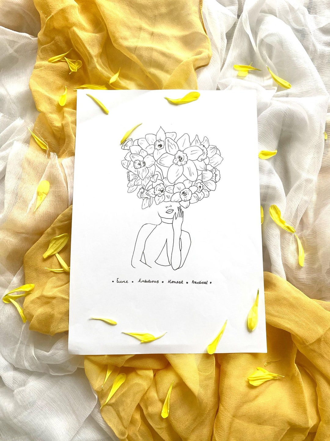 March Birth Flower Wall Art Print- Birthday Gift, Wall Prints. - Etsy