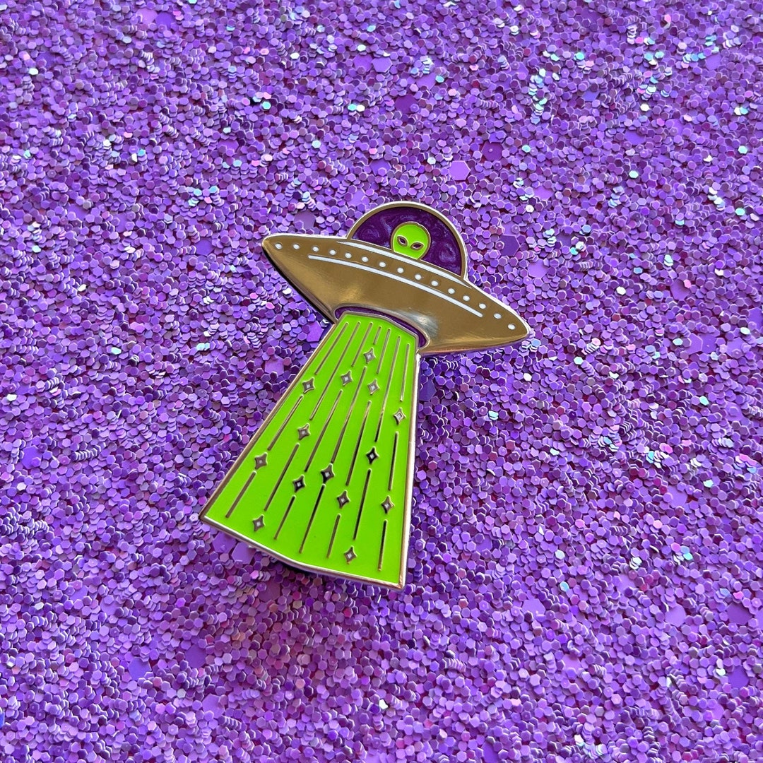 UFO Enamel Pin - Alien - Glow - Spaceship - Etsy