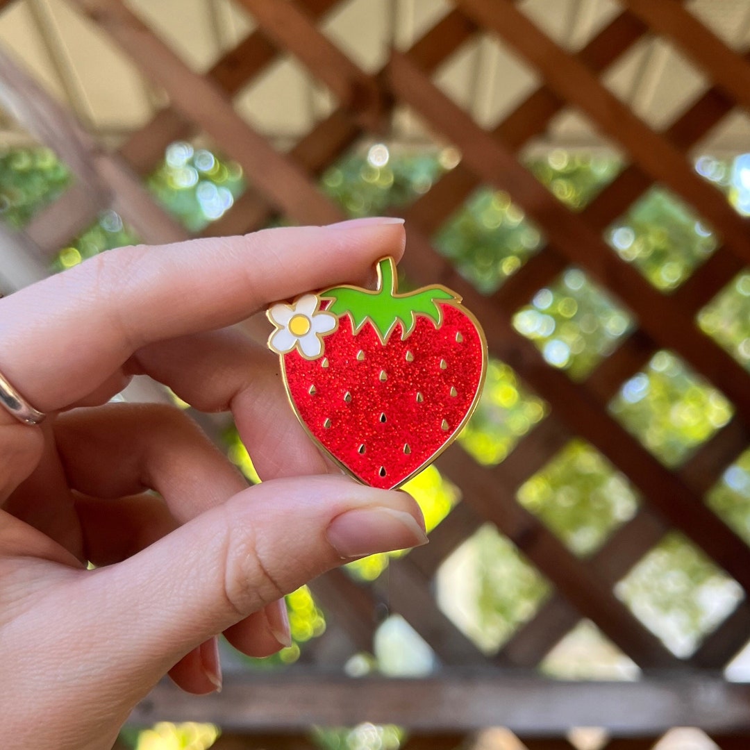 Strawbaby Enamel Pin Strawberry Summer and Spring Cute Lapel Pin ...