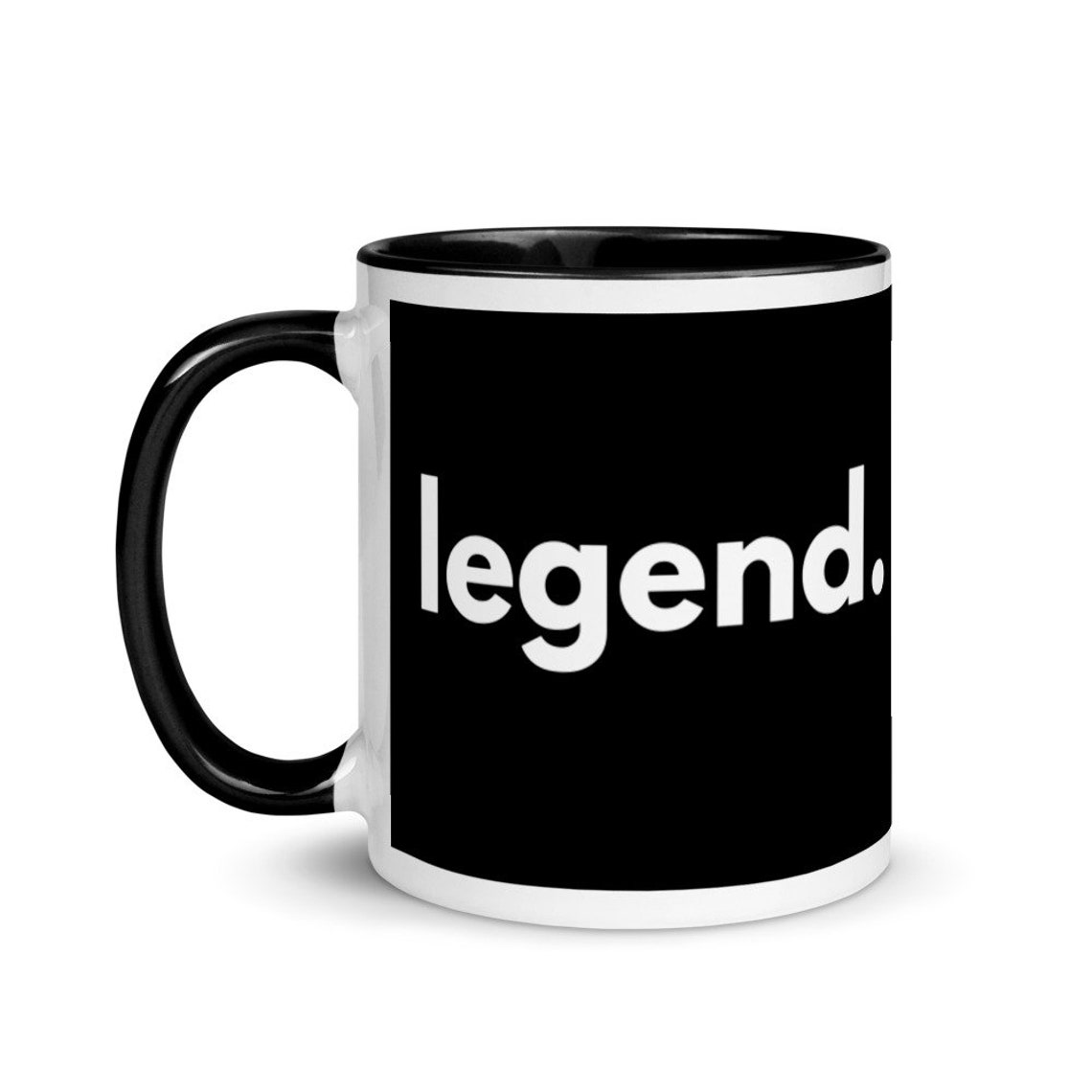 Typography Legend Mug With Color Inside Custom Coffee Mug - Etsy