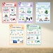 Set of 5 Educational Social Studies Posters, History, Learning Poster ...